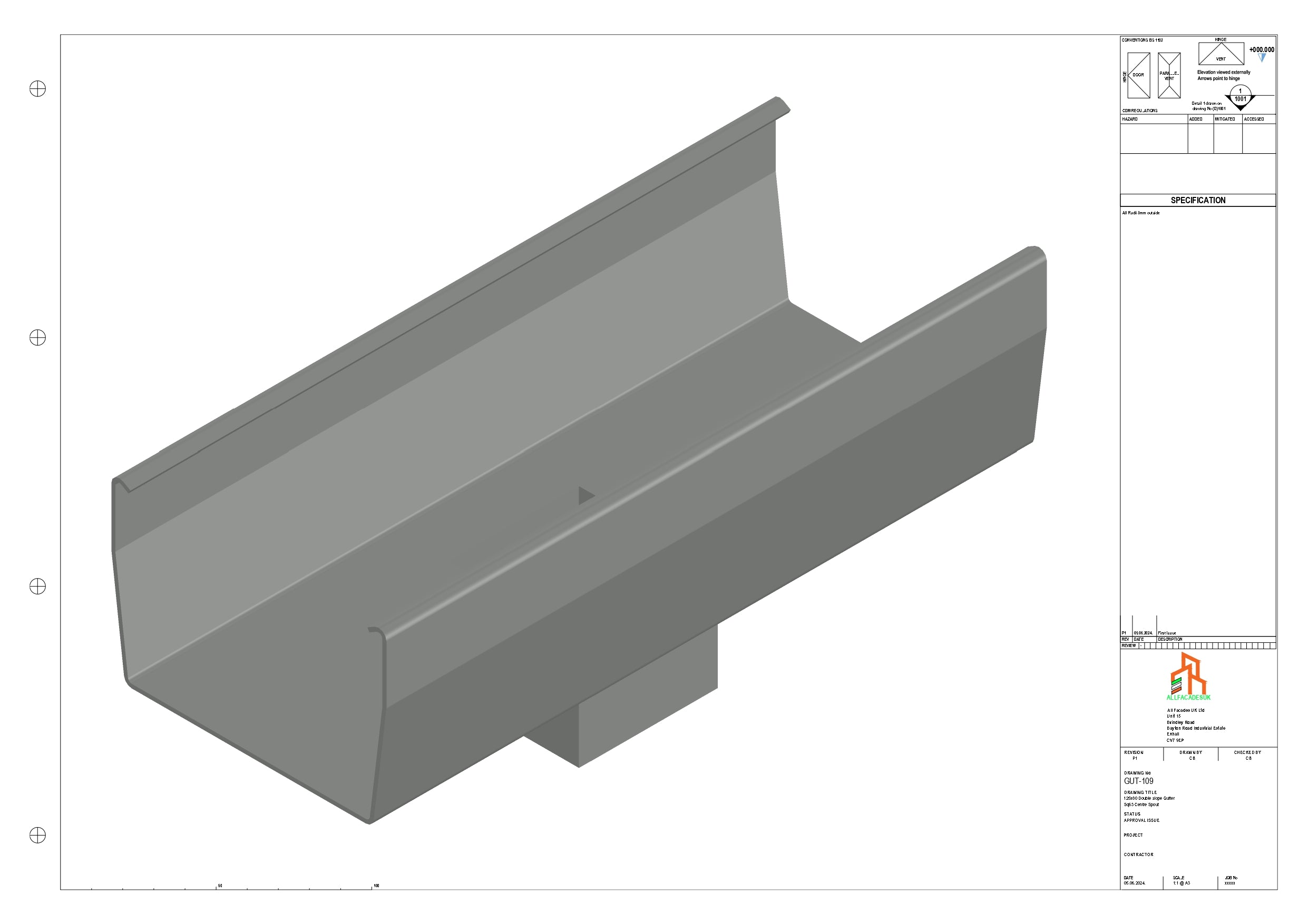 Aluminium Double Slope - Type 8 - Centre Spout - 76 Sq – Aluminium ...
