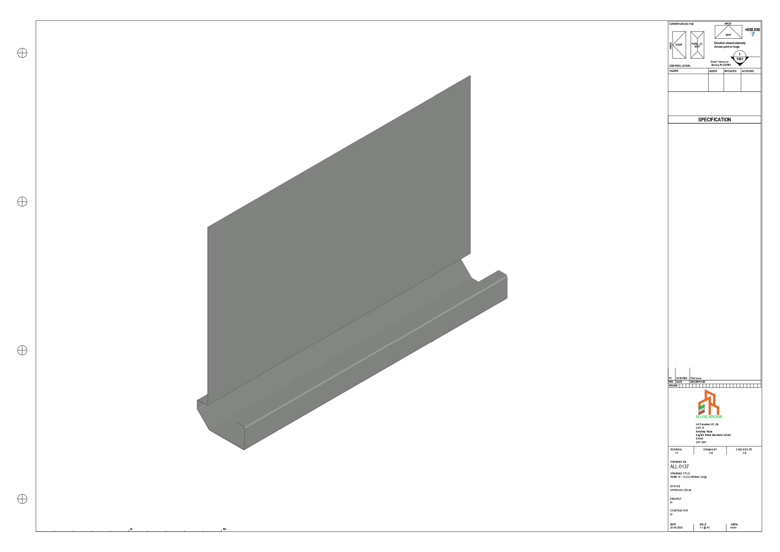 Aluminium Fascia Board - Type 18 - Straight 3000mm Length – Aluminium ...
