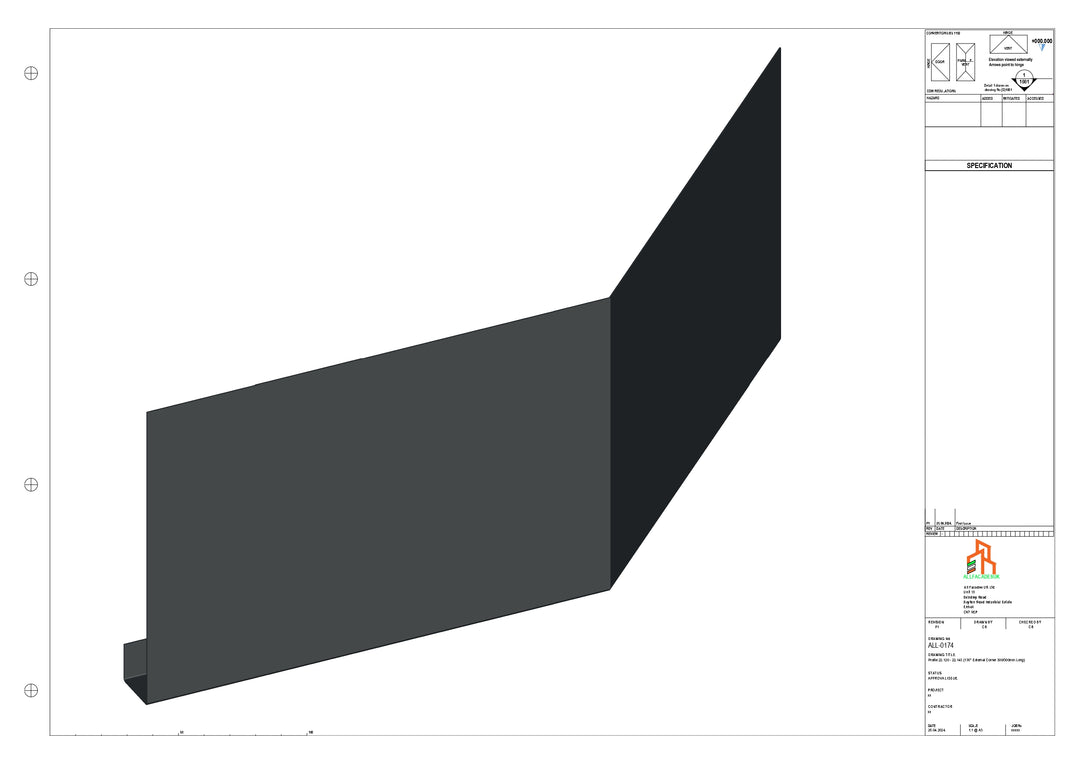 Aluminium Fascia Board - Type 22 - 135 Ext Corner 300x300mm – Aluminium ...