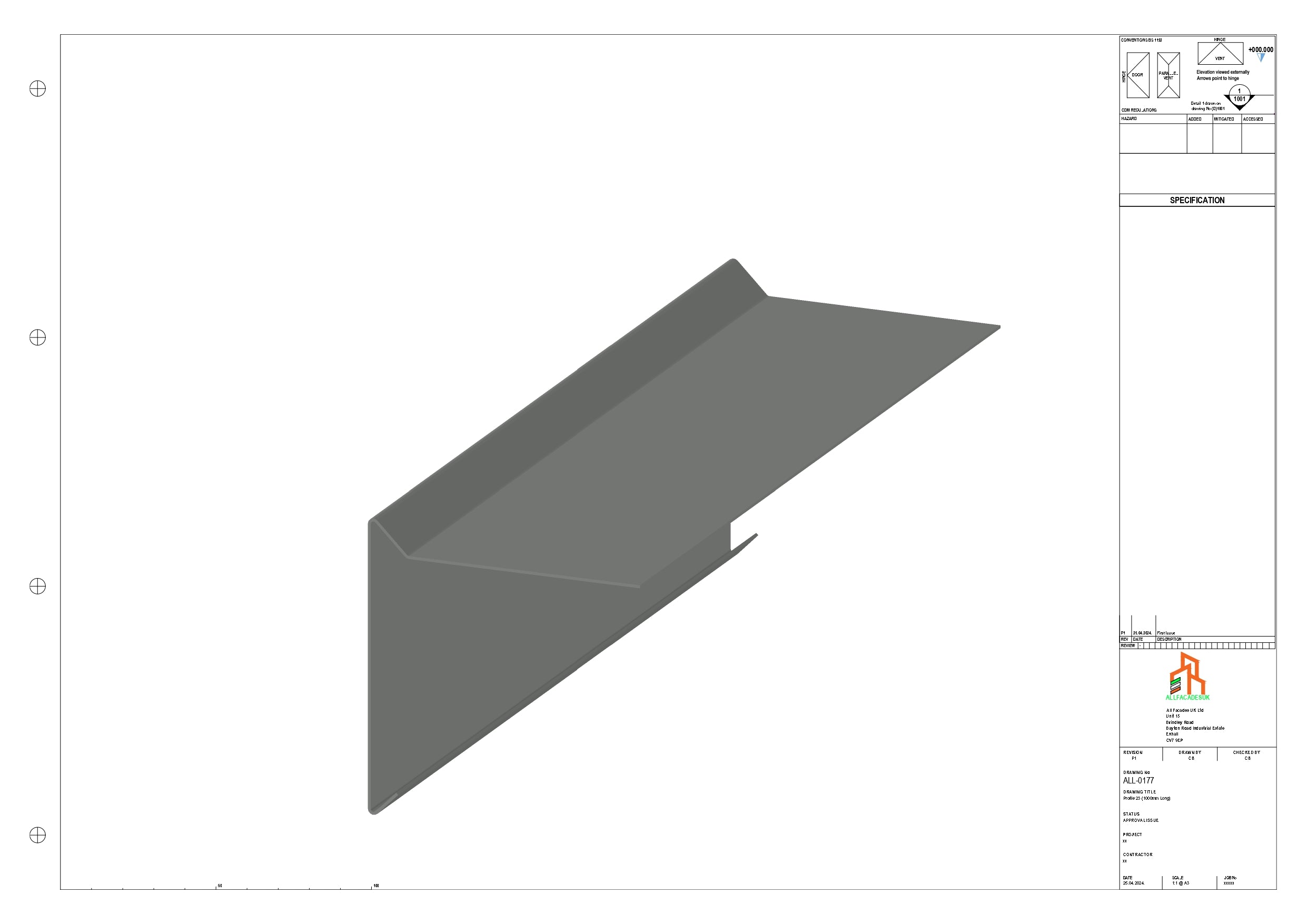 Aluminium Roof Trim - Type 1 - Straight 3000mm Length – Aluminium ...